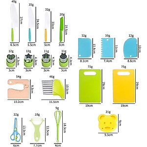 Ensiven, Ensiven Kid Safe Kitchen Set, Kid-Safe Kitchen Set, Ensiven Kitchen Set, Toddler Safe Kitchen Set for Real Cooking (17 Piece Set)