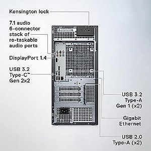 Dell XPS 8960 Desktop Computer Tower 2023 | 13th Gen Intel Core i7-13700 16-Core CPU, 64GB DDR5 RAM, 2TB NVMe M.2 PCIe SSD, Intel UHD Graphics 770, WiFi 6, Windows 11 Home