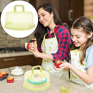 Locking Dessert Carrier Cake Storage Carrier Cake Carrier Clear Plastic Cake Container Cake Box Serving Tray with Handle and Dome Lids Green Locking Dessert Carrier Pie Carrier