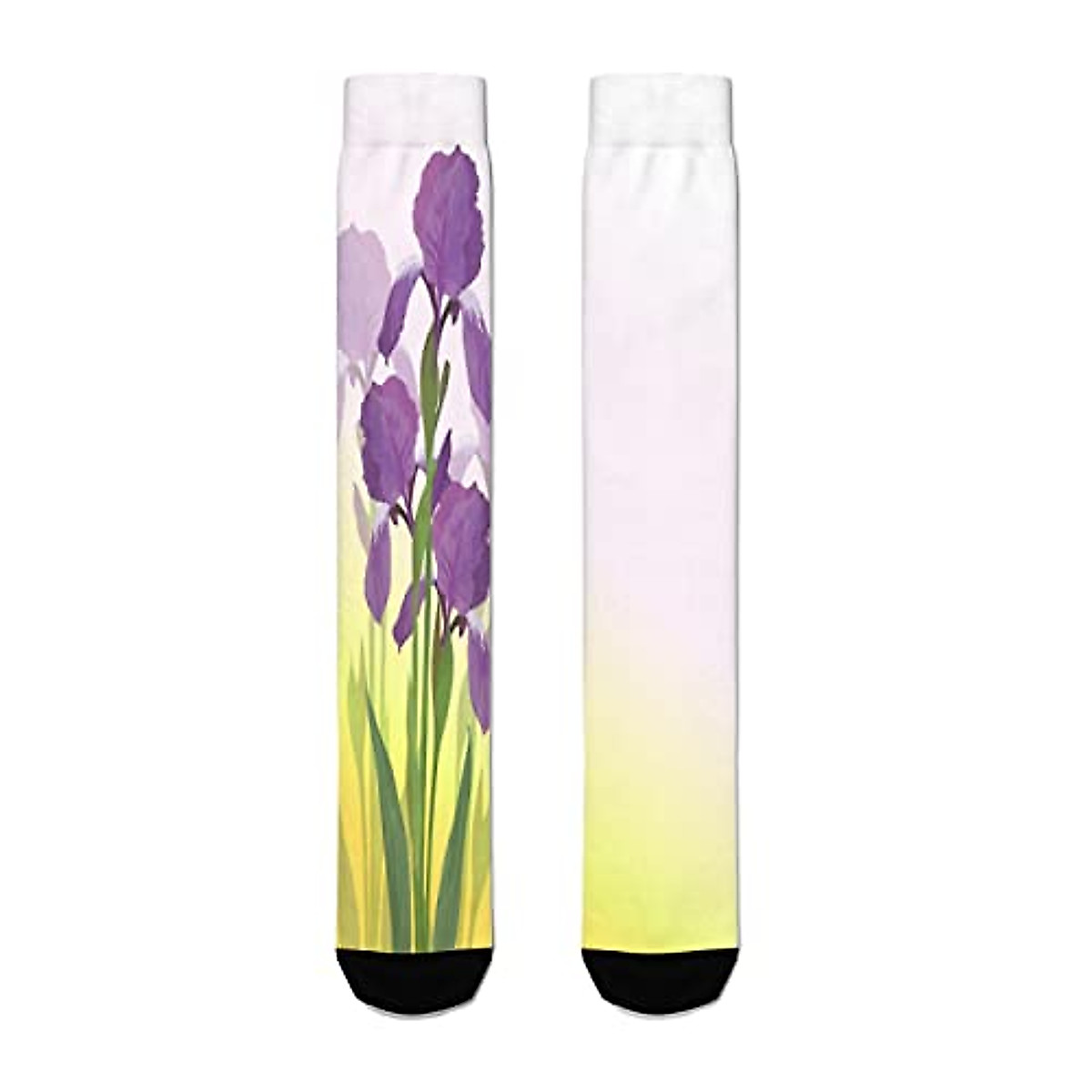 VeJerKK Spa Women Socks Knee High Women Socks Crew Soft Socks,Spa Flower and Water,Sports Socks Running Athletic Socks for Women men,Pink Green -20 inch