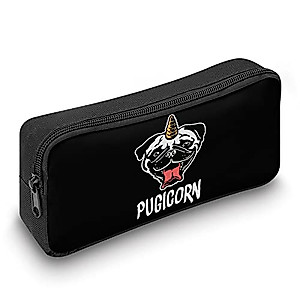 Funny Pug Unicorn Pencil Case Makeup Bag Big Capacity Pouch Organizer for Office College