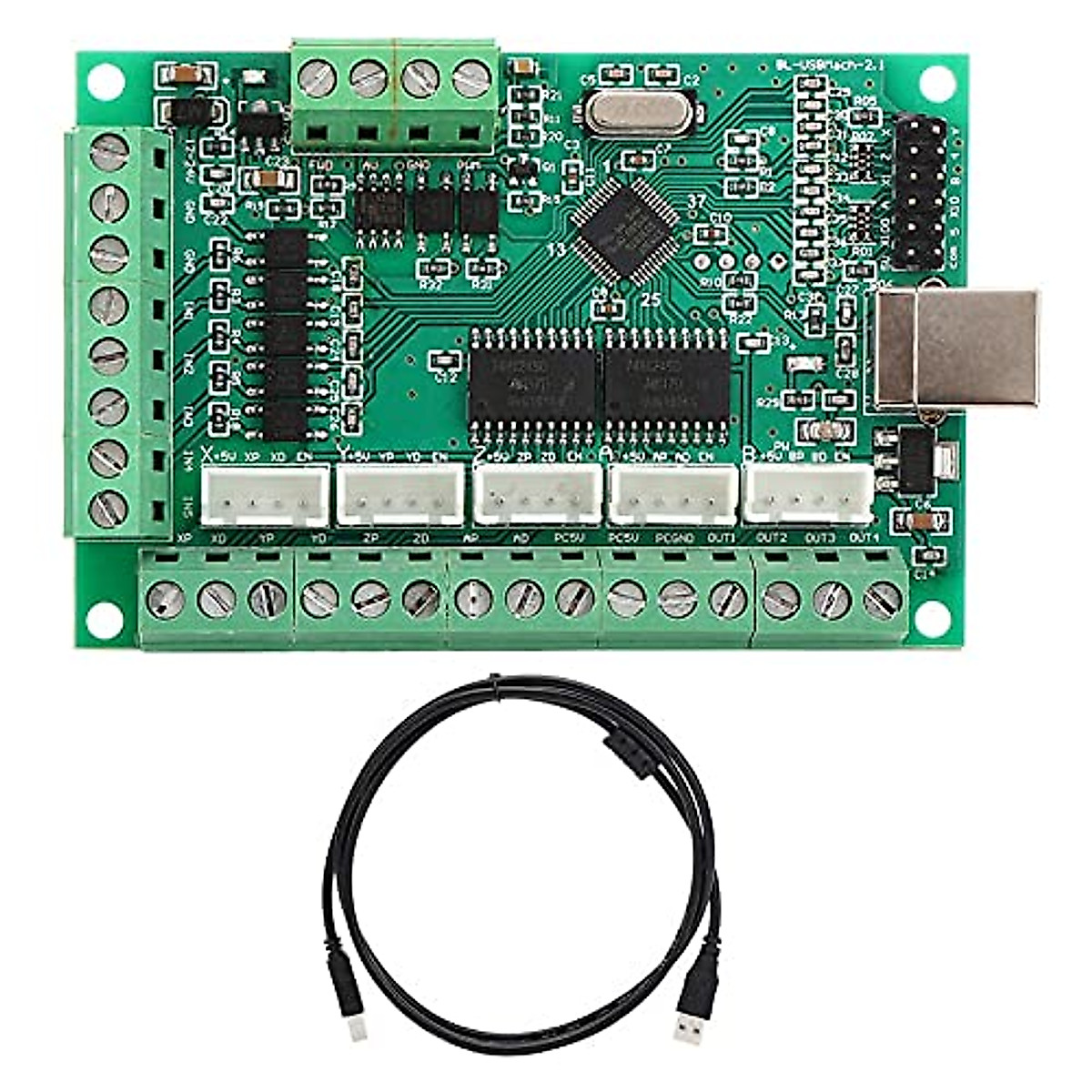 Davitu Motor Driver - Driver Board CNC USB 100Khz Branch 5 Axis Port Driver Motion Control Card 12-24V Controller Board