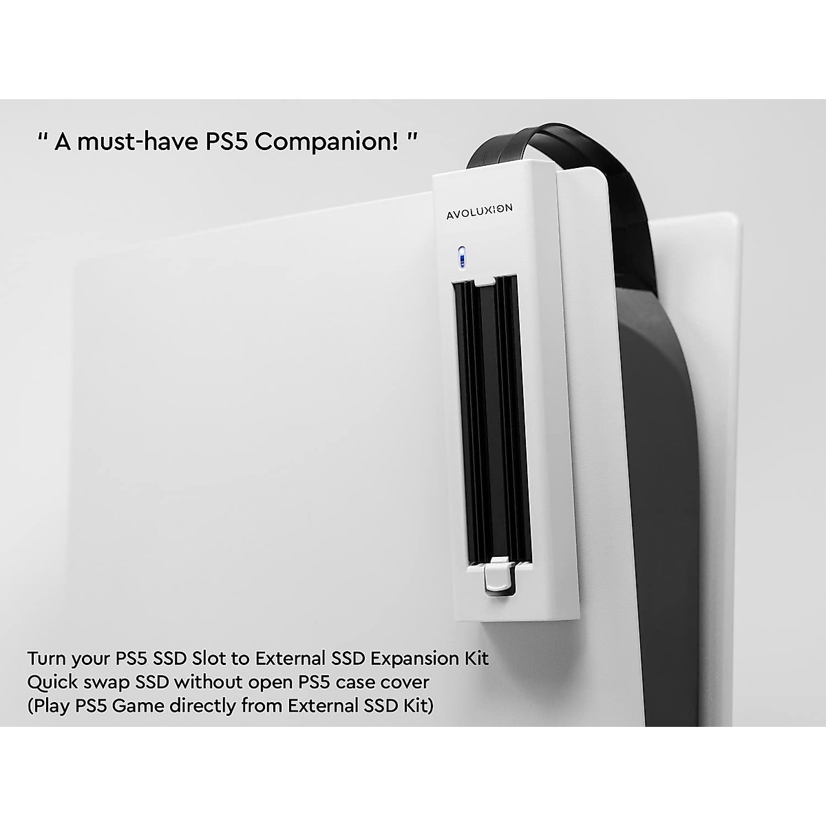 Avoluxion External SSD Expansion Upgrade Kit w/SSD Heatsink for PS5 Game Console (PSX-i1) - Turn Your PS5 Internal SSD Slot to External SSD Expansion Kit - 2 Years Warranty