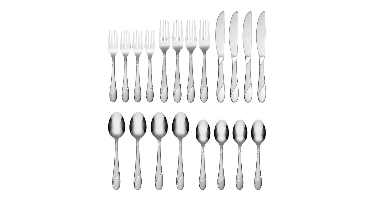 Cambridge Swirl Silver Flatware Set - 20 Count