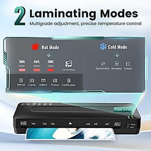 Laminator Machine A3 Laminating Machine - 13 Inches Cold and Thermal Laminator with 30 Laminating Sheets, 5-in-1 Lamination Machine with Paper Trimmer and Corner Rounder for Home Office School Use