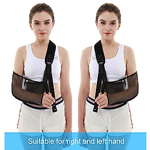 Mesh Arm Shoulder Sling - Medical Immobilizer for Shower Adjustable Torn Rotator Cuff Injury Right Left Men Women Elbow, Wrist (updated version 2)