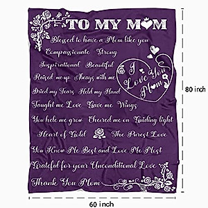 to My Mom Mothers Day Blanket Gifts Mothers Day from Daughter Son for Mother Throw Blanket Presents Regalos para Mama Dia De Las Madres Christmas Blanket Gifts 60''*80''