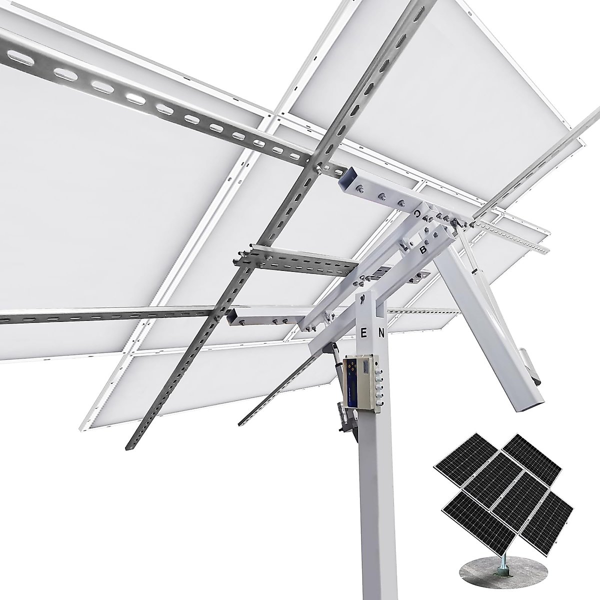 ECO-WORTHY Solar Panel Dual Axis Tracking System (Increase 40% Power) with Tracker Controller, Complete Solar Tracker Kit, Ideal for Different Solar Panels, for Yard/Farm/Field