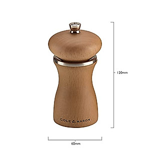 Cole & Mason Sherwood Sand Pepper Mill, Wood Light Brown, 120 mm