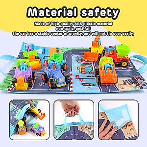 Inertia Baby Toy for 1 Year Old Boy Cars Gifts with Storage Bag, 6 Pcs Push and Go Cars Toys, Kids Toys Car for Boys, Early Educational Toys for 1 2 3 Year Old Boys Girls, Birthday Gift for Toddlers