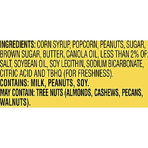 CRUNCH 'N MUNCH Buttery Toffee Popcorn with Peanuts, 3.5 oz. (Pack of 12)