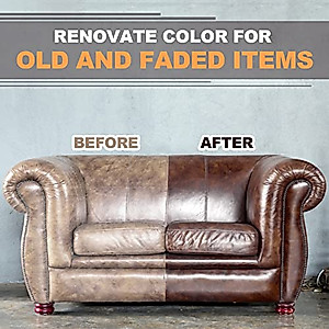 STARTSO WORLD Leather Recoloring Balm with Mink Oil Leather Conditioner, Leather Repair Kit for Couches, Dark Brown Leather Dye for Furniture, Car Seat, Sofa, Shoes, Vinyl