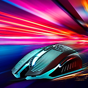 Keyboard and Mouse Gaming LED Wired Combo with Emitting Character Keyboard 4800DPI 2 Side Button USB Mouse Rainbow Backlit Mechanical Feeling Compatible with PC Raspberry Pi Mac Xbox one ps4