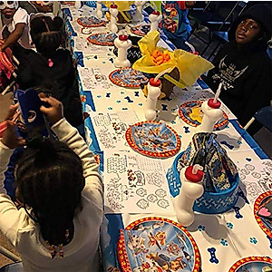 Dog Bone Cups with Straw (6 Pack) 14 oz - Paw Dog Patrol Party Supplies, Dog Birthday Party Supplies Decorations, Puppy Pals Dog Birthday Party Favors by 4E's Novelty