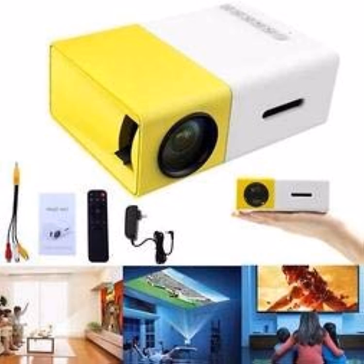 Projectors YG-300 LCD Mini Support 1080P Portable LED Projector Home Cinema