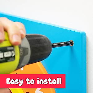 SPARK & WOW Airplane Activity Wall Panels - Ages 18m+ - Montessori Sensory Wall Toy - 6 Activities - Busy Board - Toddler Room Décor