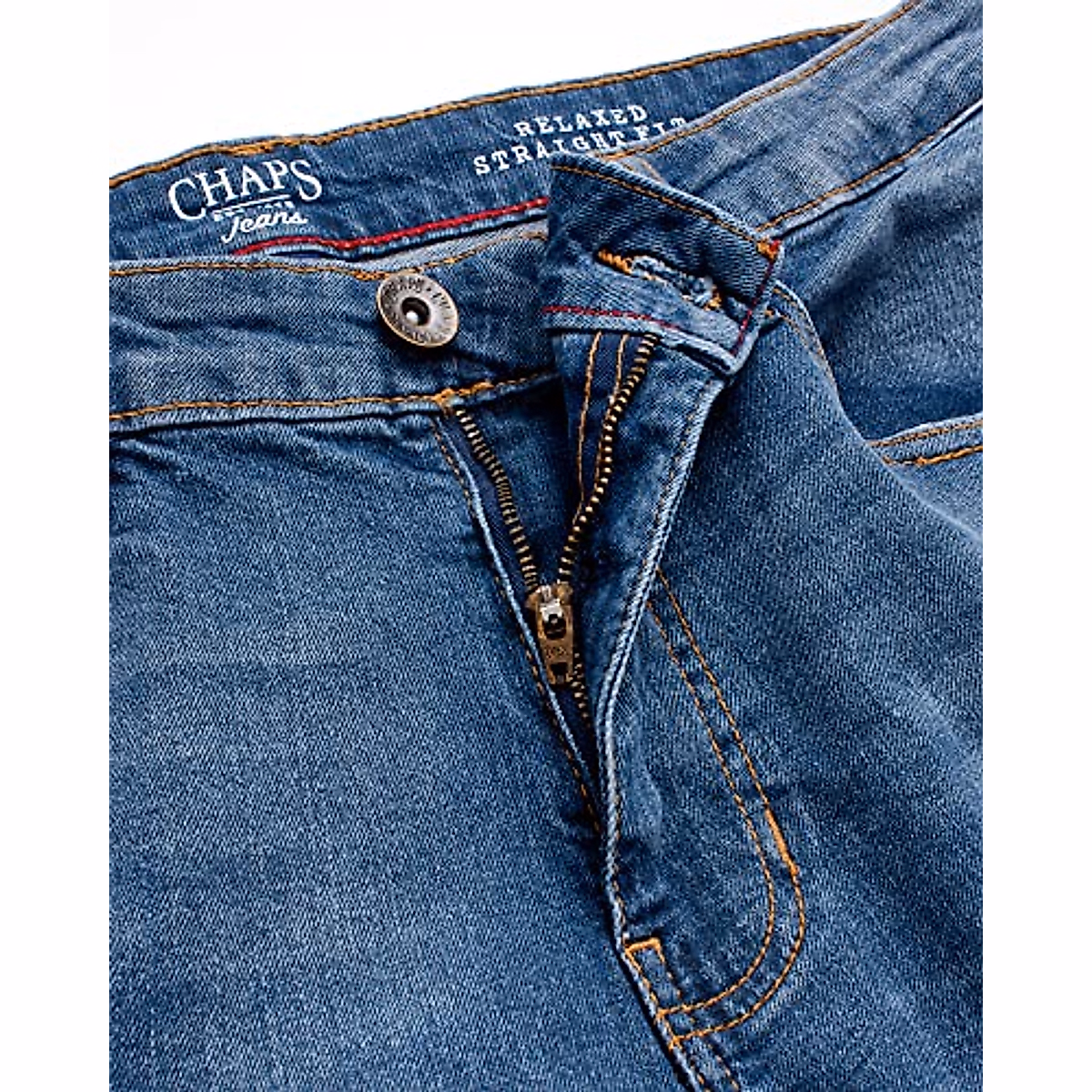 Chaps Men's Relaxed Fit Jeans - Comfort Stretch Denim Jeans - Classic Fit Jeans for Men, Size 36W x 32L, Armour Wash