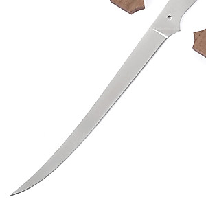 EZSMITH Knife Making Kit - Fisherman's Filet - DIY Fixed Blade - (Blade Blank & Pinstock w/Walnut Handle Scales) - (Gift Boxed) - (USA Design) - (by KnifeKits)