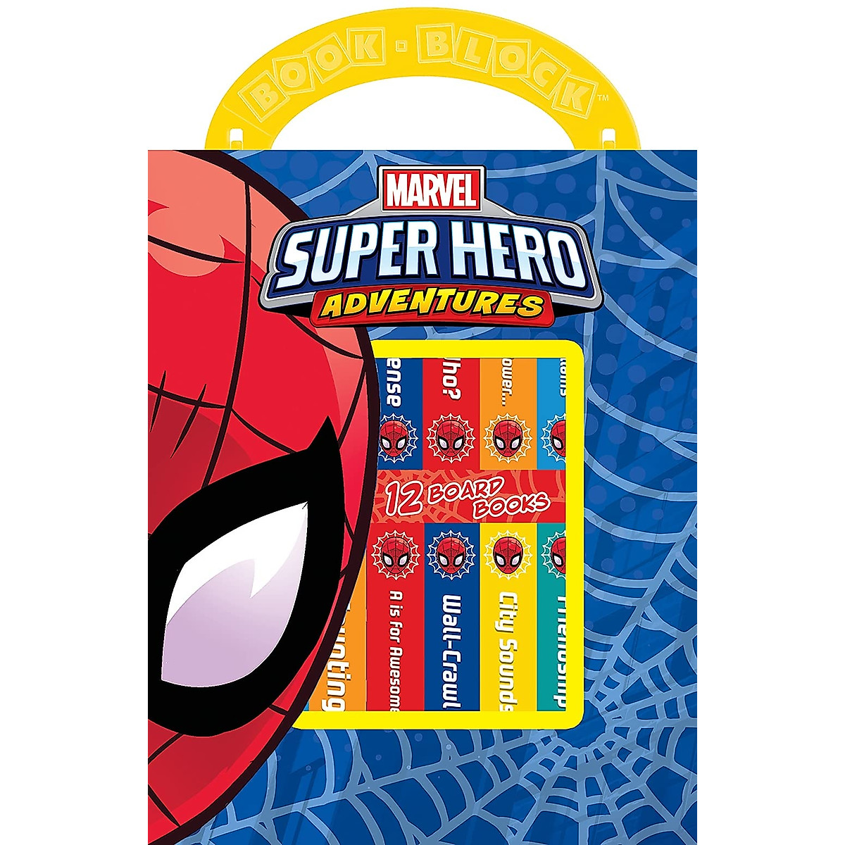 Marvel - Spider-man Super Hero Adventures - My First Library Board Book Block 12-Book Set - First Words, Colors, Numbers, and More! - Includes Characters from Avengers Endgame - PI Kids