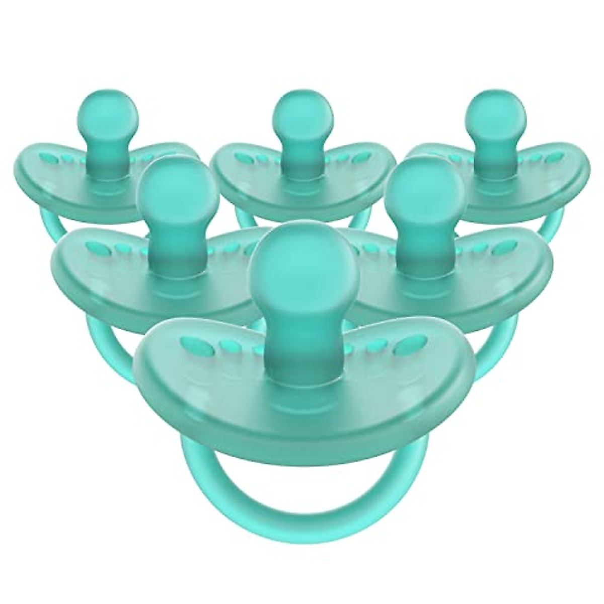 Evenflo Balance + Orthodontic Pacifier (6 Months+, 6pk, Aqua)