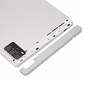 FOLOSAFENAR HD Tablet, Support 4G Calling US Plug 100‑240V 6GB RAM 128GB ROM 10.1in HD Tablet 6000mAh for Studying for Working (Silver)