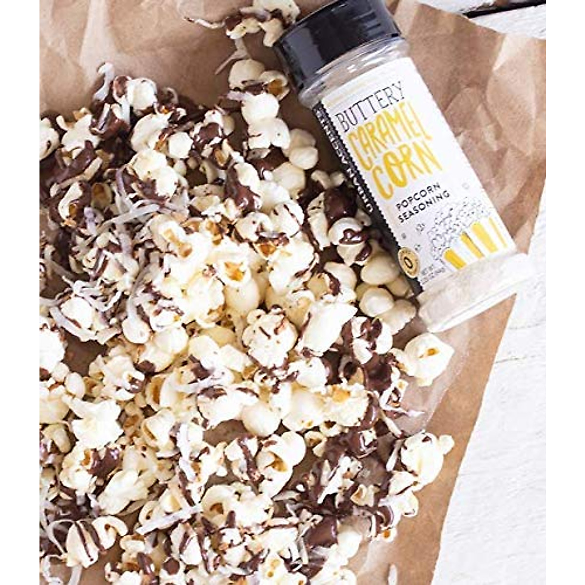 Gourmet Popcorn Seasoning Variety Pack, All Natural (6 Flavors) - Dill Pickle, White Cheddar, Kettle Corn, Caramel, Sriracha, Cracked Pepper Asiago