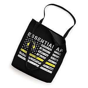 Essential AF 911 First Responder Thin Gold Line Dispatcher Tote Bag