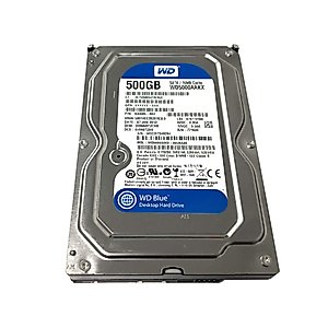 Western Digital 500GB SATA 3.5 Hard Drive - WD5000AAKX-60U6AA0 (Renewed)
