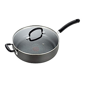 T-fal, Ultimate Hard Anodized, Nonstick 5 Qt. Jumbo Cooker, Black, E76582, 5 Quart, Grey
