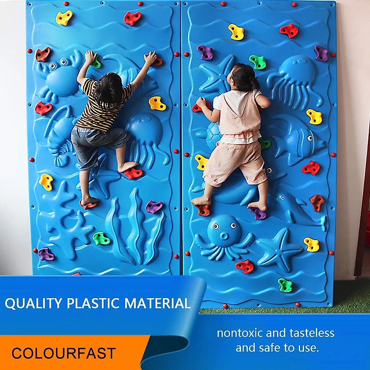 Natudeco 20Pcs Wall Climbing Rocks Climbing Stone Rock Plastic Wall Climbing Kit DIY Climbing Wall Grip Kids Climbing Wall Stone for Outdoor Indoor Home Playground