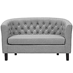 Modway EEI-2614 Prospect Upholstered Contemporary Modern Loveseat In Light Gray