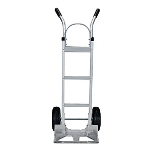 Vestil DHHT-500A Aluminum Hand Truck with Dual Handle, Pneumatic Wheels, 500 lbS Load Capacity, 49" Height x 20-1/4" Width x 18" Depth
