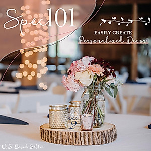 Spec101 Acrylic Place Cards - 2 x 3.5 Inch Hexagon Acrylic Blanks for Acrylic Signs and Table Place Cards, 20Pc