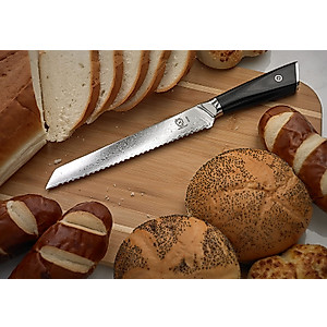 Mercer Culinary M13789 Premium Grade Super Steel, 8-Inch Serrated Bread Knife, G10 Handle