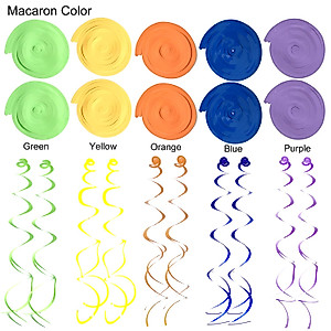 ZERODECO Birthday Party Decoration, Multi-colored Happy Birthday Banner with Paper Fans, Honeycomb Balls, Triangular Pennants, Circle Paper Garland, Hanging Swirls and Balloons