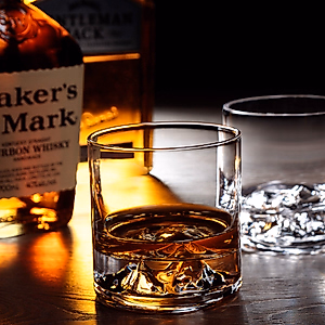 63 Above EVEREST Whiskey Glasses Set of 2. Premium Bourbon Glasses for Scotch and Whisky Lovers - Luxury Whiskey Gift for Men, Husband or Dad.