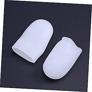 CLISPEED 12 PC Thumb Protector Silicone Mitts Silicone Finger Sleeves Support Finger Cap Finger Cots Protective Case Gel Gloves Toe Corn Protectors Toe Caps Toe Protector Extended Sleeve