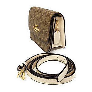 Coach Women's Mini Brynn Crossbody Bag (Signature Canvas - Khaki - Chalk)