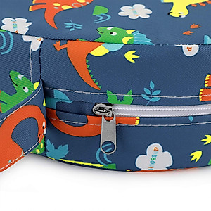 Sumnacon Round Chair Increasing Cushion - Baby Toddler Kids Infant Portable Dismountable Highchair Booster Cushion Washable Thick Chair Seat Cloth Straps (Dinosaur Blue)