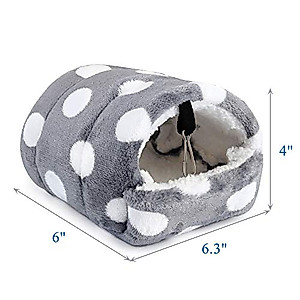 Mogoko Fleece Rat Hammock and House Bedding Set, 2 Tier Hanging Bed and Nesting Cave for Guinea Pigs Hamster Ferret Chinchilla Cage Small Animals