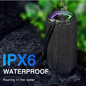 UrbanX Scorpio Series Bluetooth Speaker, IPX6 Waterproof Speakers HD Surround Sound with Punchy Bass, True Wireless Pairing, BT5.3, Portable Speaker for Redmi K40 Pro - Black