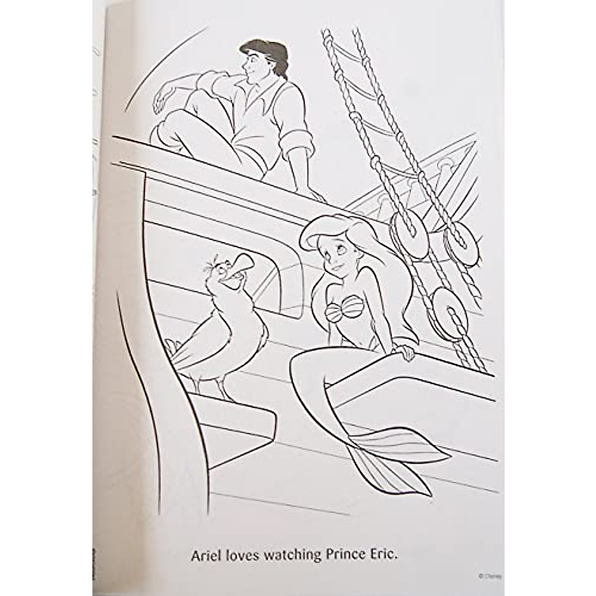 Colortivity The Little Mermaid Ariel Themed Coloring and Activity Book with Bonus Cutout Door Hanger on Back - 80 Pages