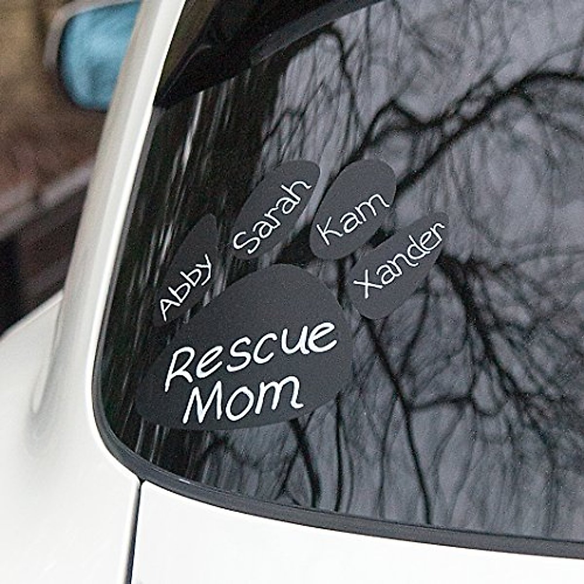 Cohas Chalkboard Labels in Large Paw Print Shape Includes Liquid Chalk Marker and 4 Labels, Fine Tip, White Marker