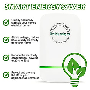 Pro Power Saver,Energy Saver Household Power Saver Electricity Saving Box and High Efficiency Household Office Market Device Electric Smart US Plug 90V-250V 30KW（4 Pack ）