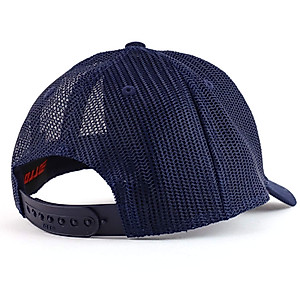 Armycrew Youth Size Kid's Cotton Twill 6 Panel Trucker Mesh Baseball Cap - Navy