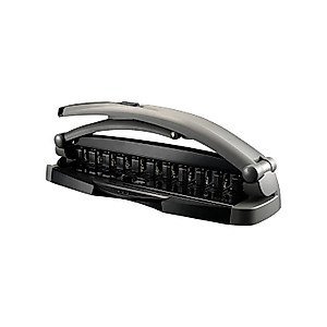 Staples Arc Desktop Paper Punch, 8-Sheet Capacity, Black & Gray