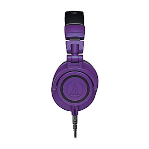 Audio-Technica ATH-M50xPB Professional Studio Monitor Headphones, Purple/Black Purple / Black