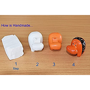 Handmade From Africa - Soapstone Giraffe - Handmade in Kenya - Figurine Sculpture - 4 Inches Height, Pineapple Yellow, SS10