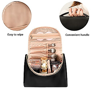 Ethereal Travel Makeup Bag, Cosmetic Bag for Women Large Capacity Makeup Organizer Bag Vegan Leather Makeup Brushes Bag Waterproof Toiletry Bag for Women