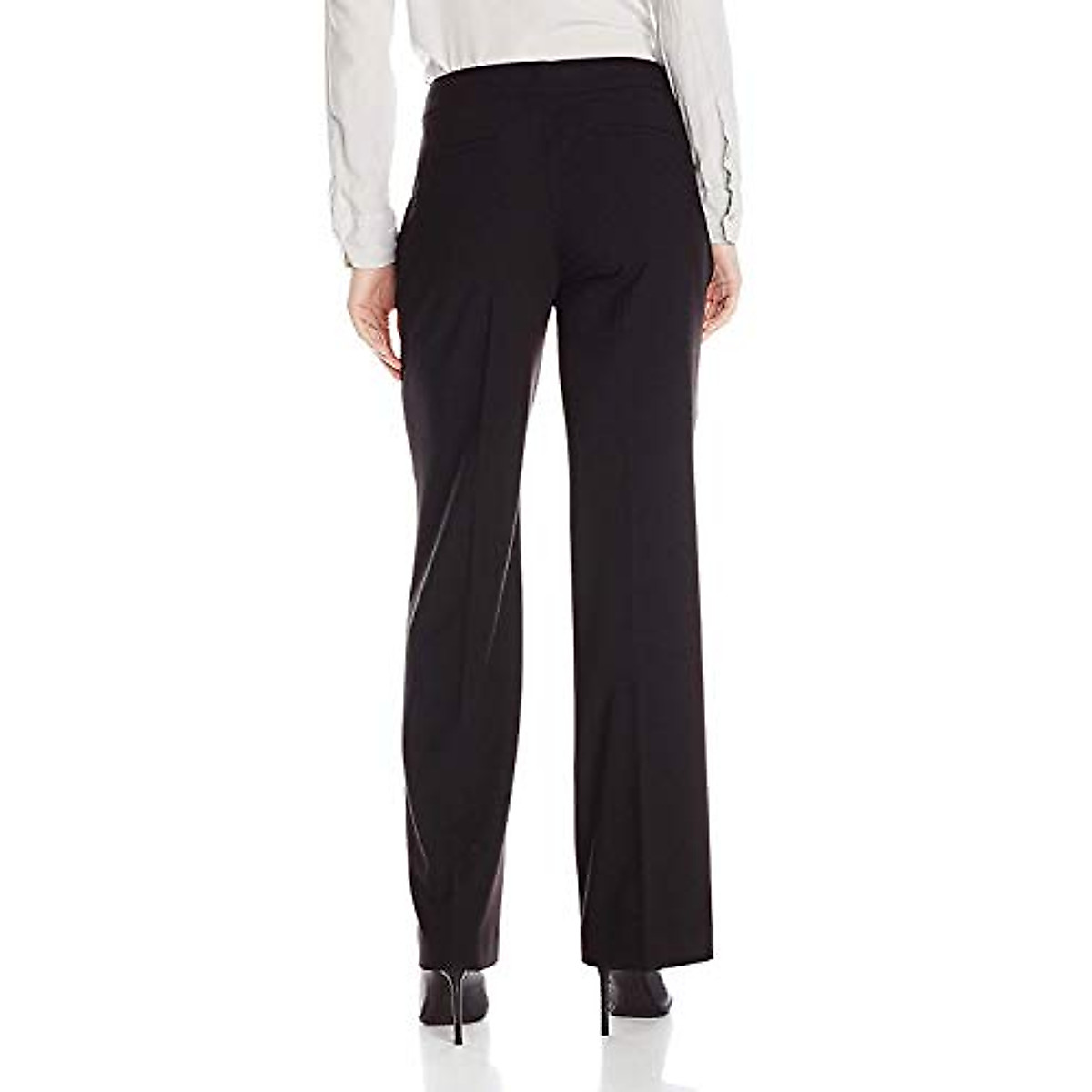Calvin Klein Straight-Leg Classic Business Casual Pants for Women, Black, 14